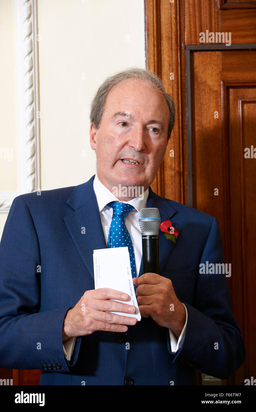 CHARLES MOORE at The Oldie Literary Lunch 10-11-15 Stock Photo - Alamy