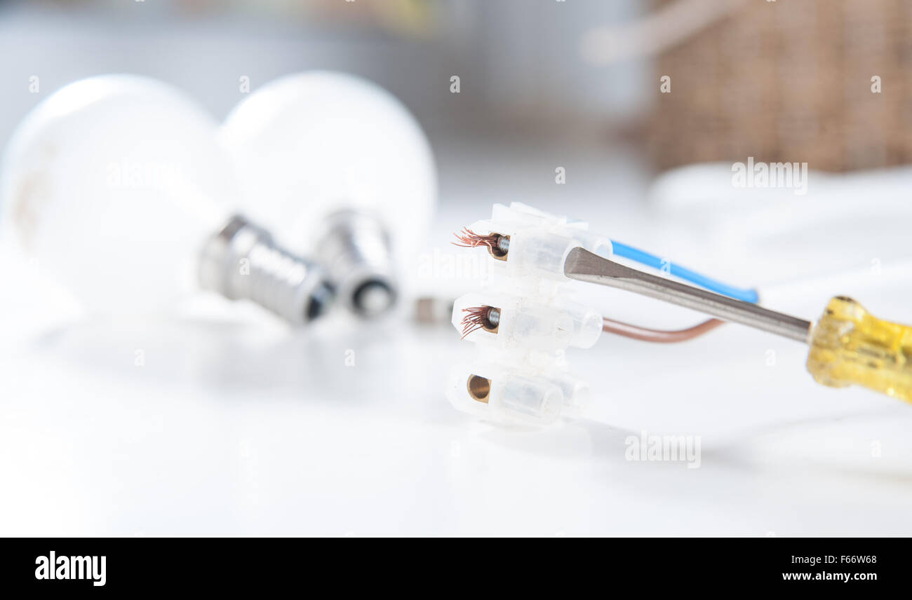 Electrical equiptment for the home including light bulbs wire wiring ...