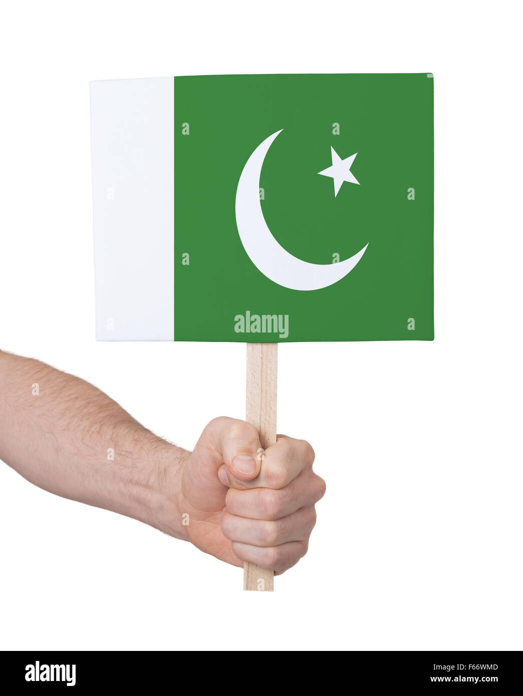Hand man holding pakistani flag hi-res stock photography and images - Alamy