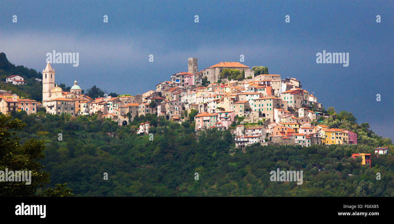 Italian hillside village Stock Photo - Alamy