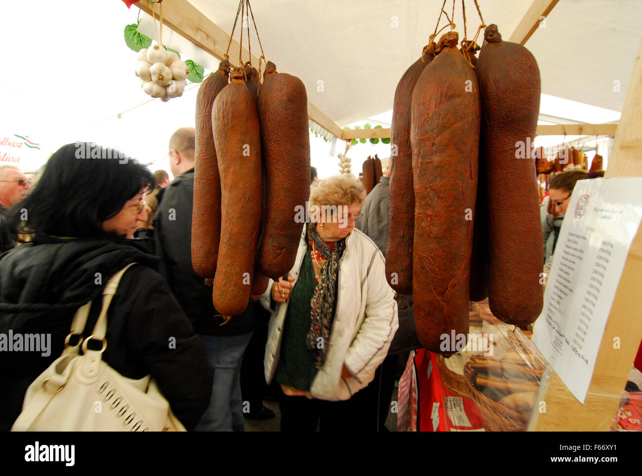 Sausage festival; food; Hungary; Bekescsaba Stock Photo - Alamy
