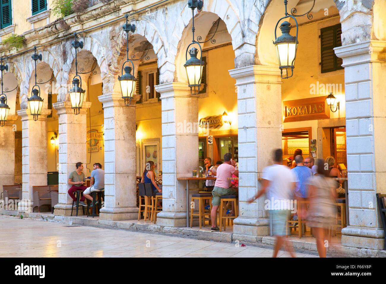 The Liston, Corfu Old Town, Corfu, The Ionian Islands, Greek Islands ...
