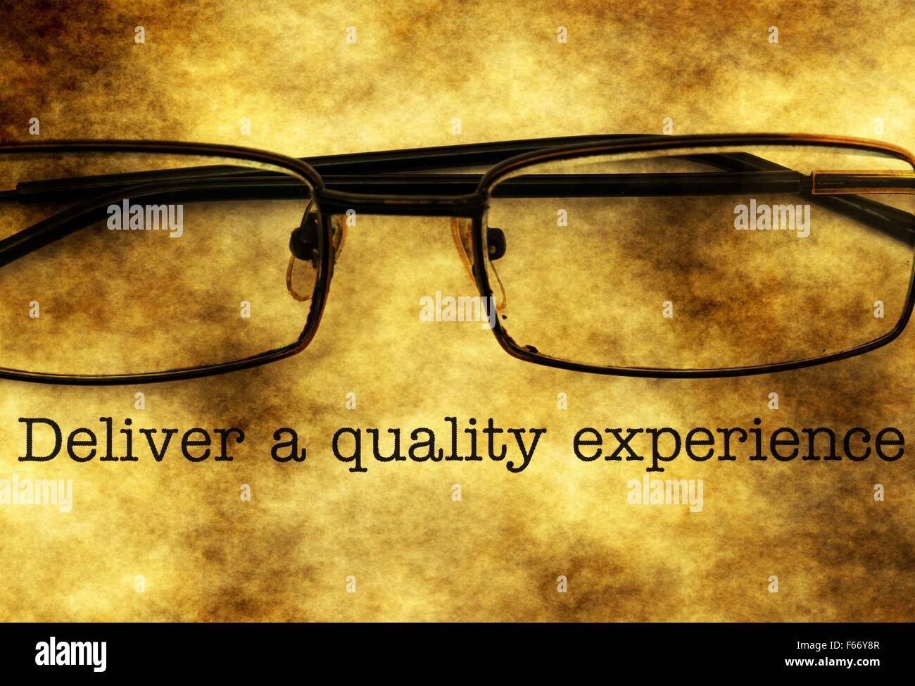 Deliver a quality experience Stock Photo - Alamy