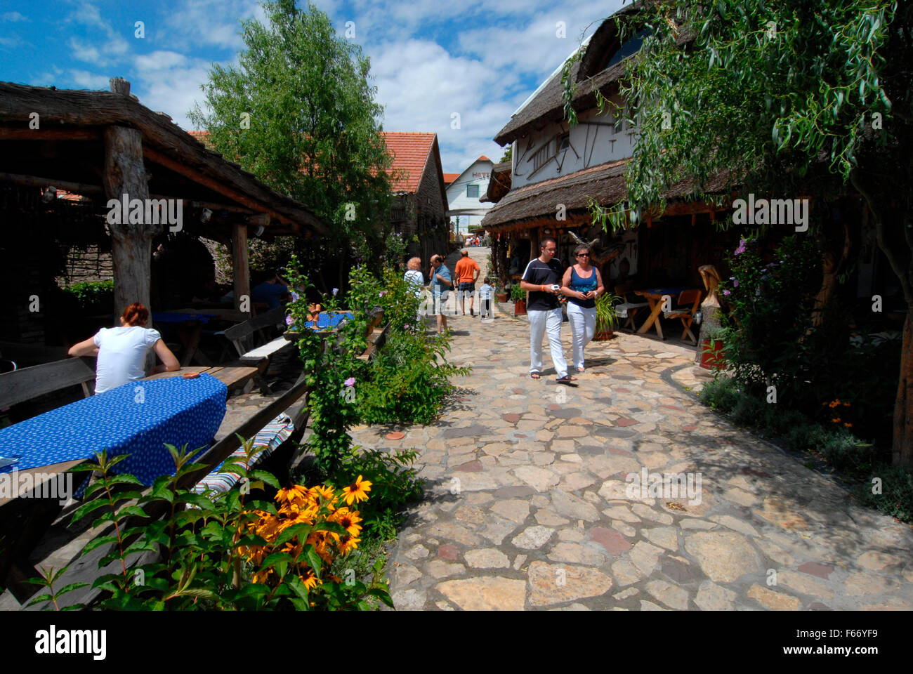 Tihany, town center, Hungary Stock Photo - Alamy