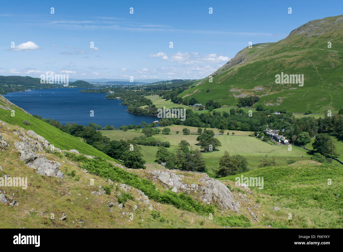 Ullswater from Martindale looking over Hallin Fell and Howtown. English ...