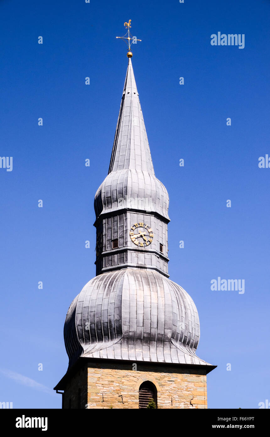 Typical Gothic Belfry Church Tower Stock Photo - Alamy