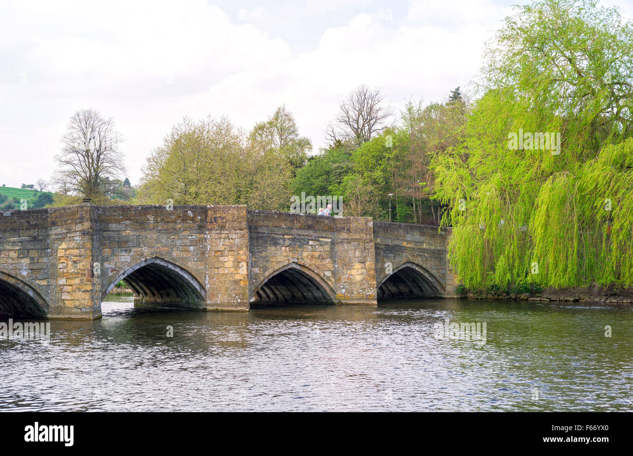 Bakewell Bakewell Bridge Bakewell market Town Stock Photo - Alamy