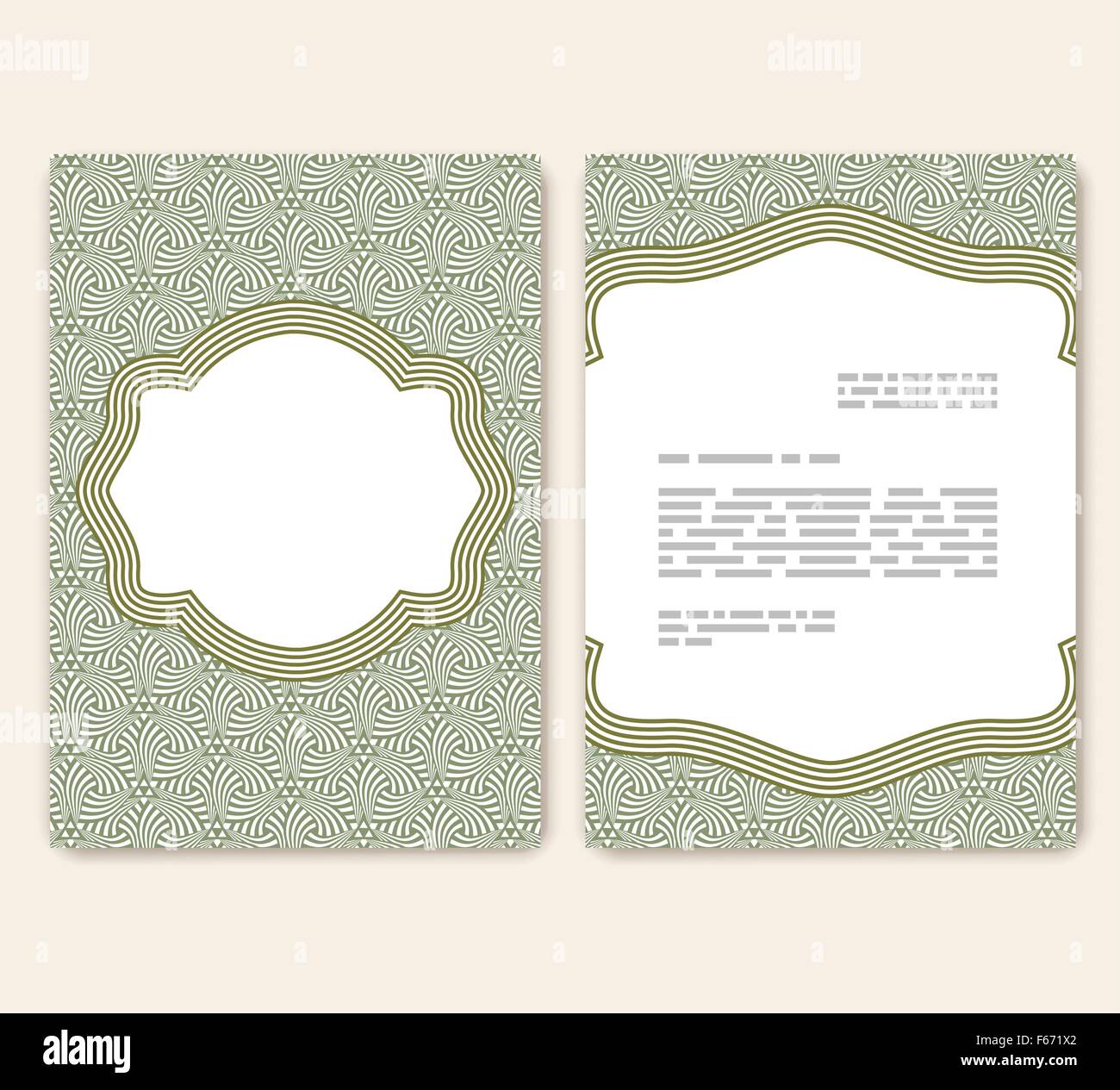 Flyer, leaflet, booklet layout. Editable design template. A4 2-fold ...