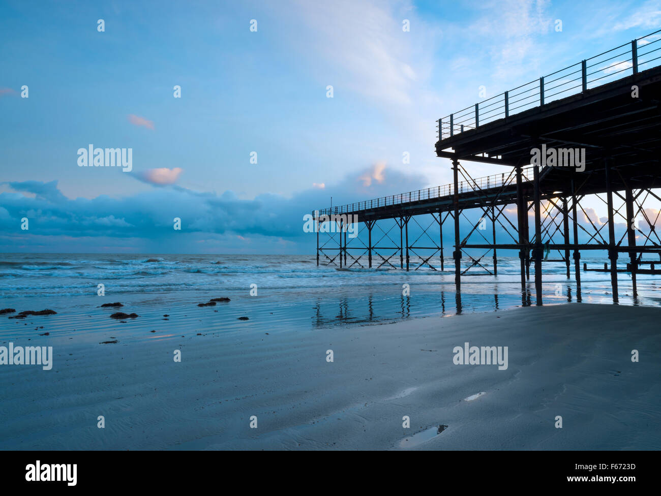 Mood Pier Poles Stock Photo - Alamy