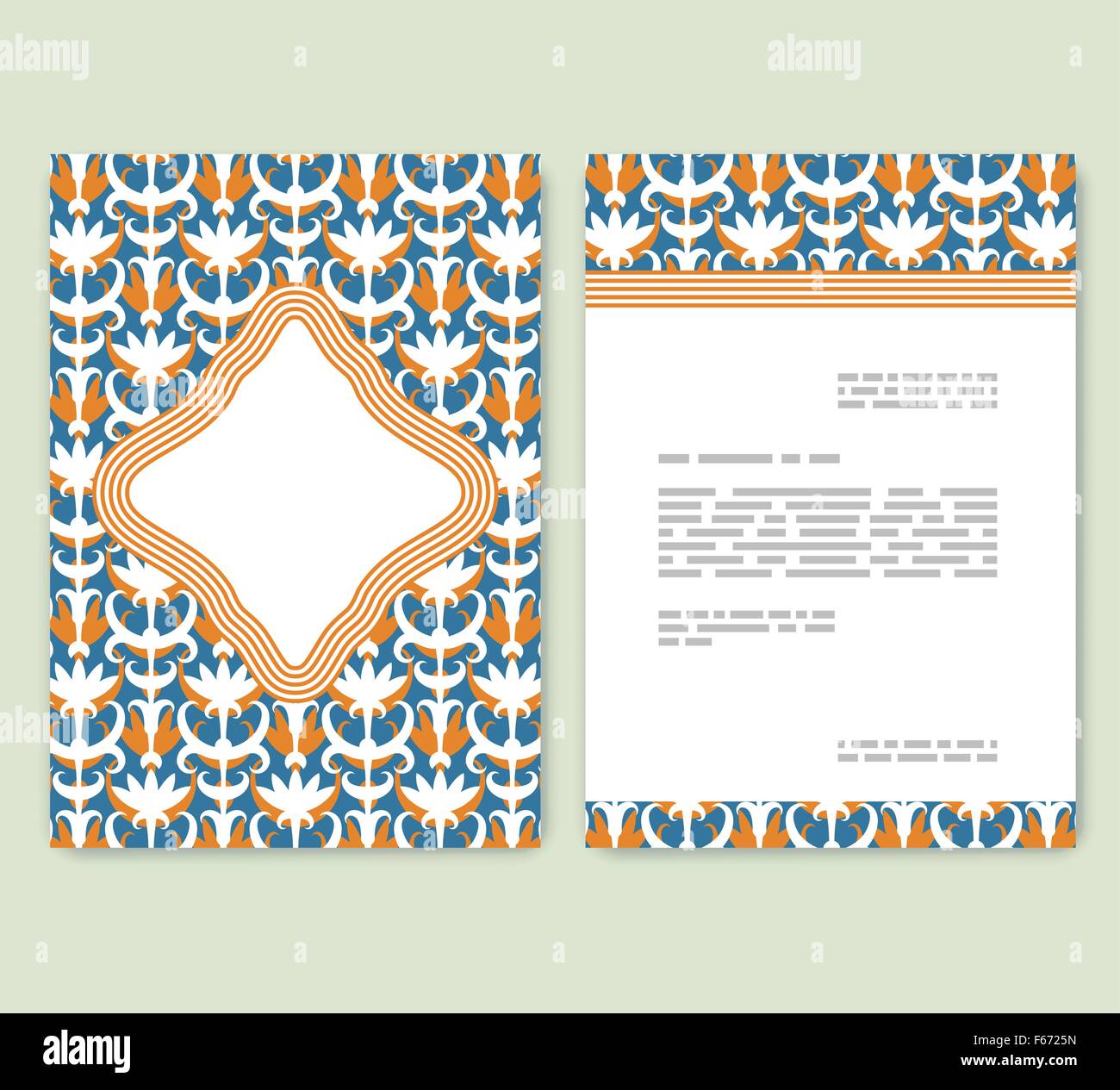 Flyer, leaflet, booklet layout. Editable design template. A4 2-fold ...