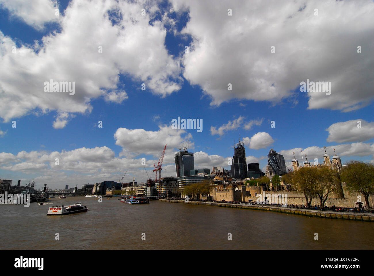 Thames, view, Tower, London, UK Stock Photo - Alamy