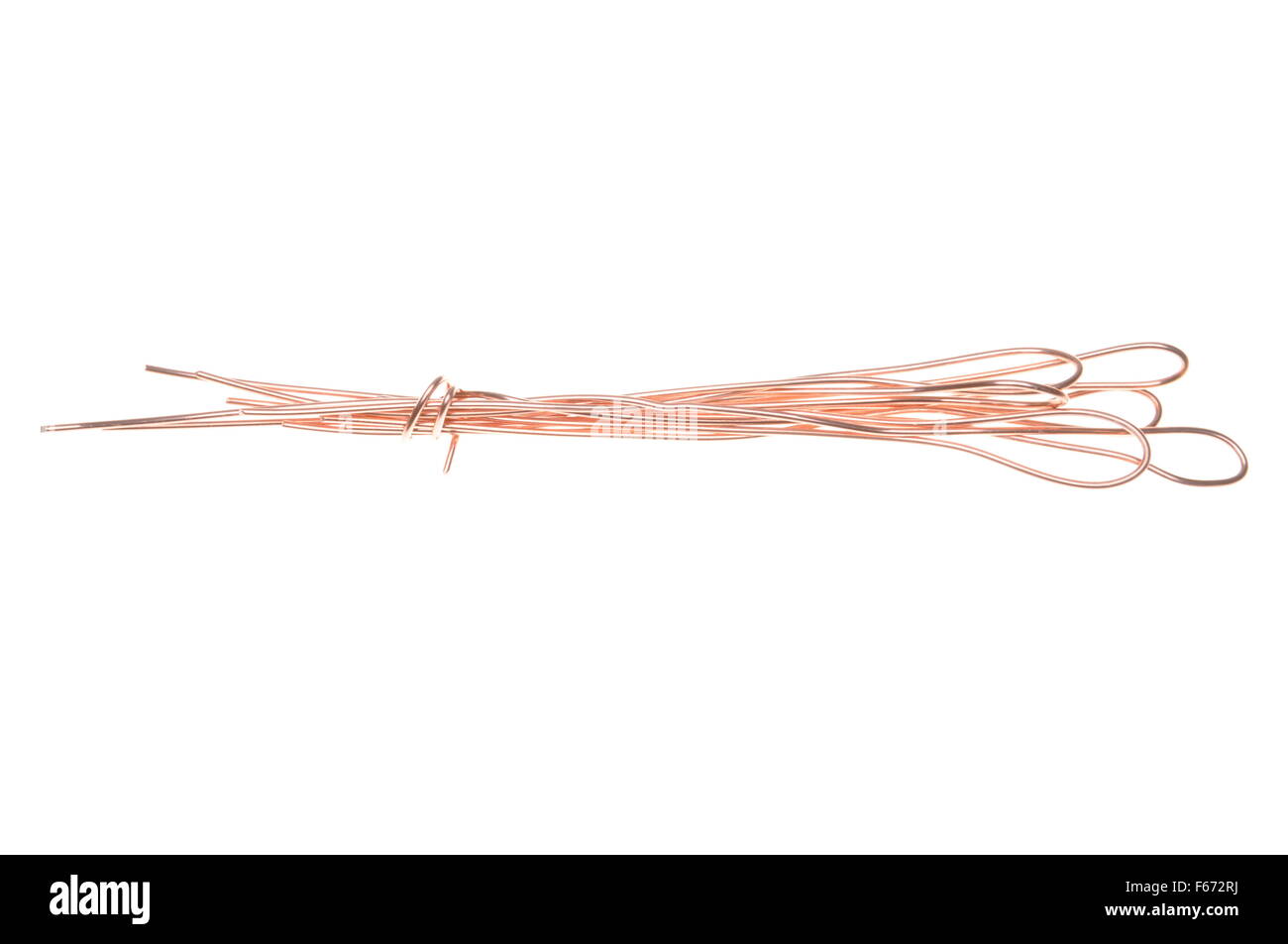 Copper wire isolated on a white background Stock Photo - Alamy