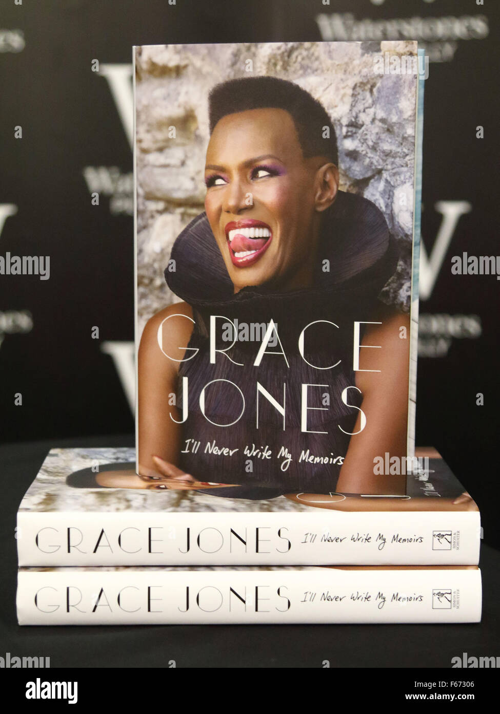 London, UK. Grace Jones at the signing of her book at Waterstones ...