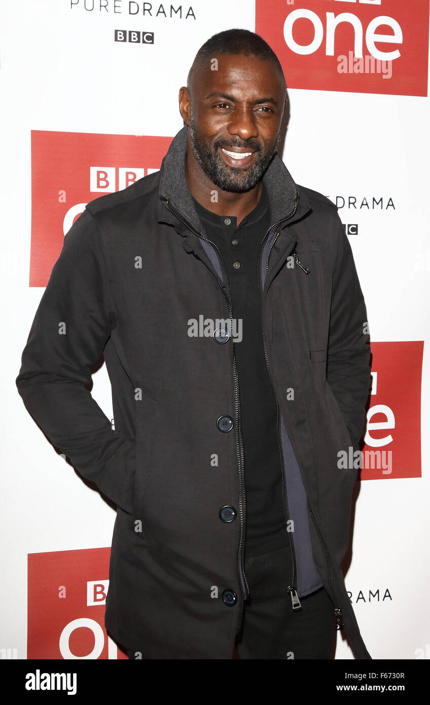 London, UK. 12th November, 2015. Idris Elba at the Luther New TV Series ...
