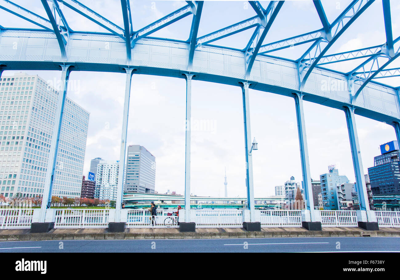 Eitaibashi bridge,Sumida river,Tokyo,Japan Stock Photo - Alamy