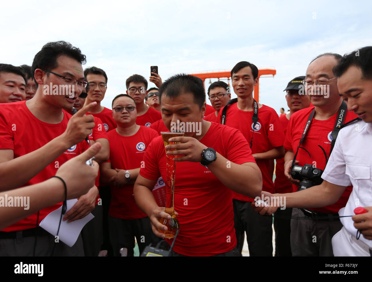 Aboard Xuelong. 13th Nov, 2015. Crew members of Chinese icebreaker ...