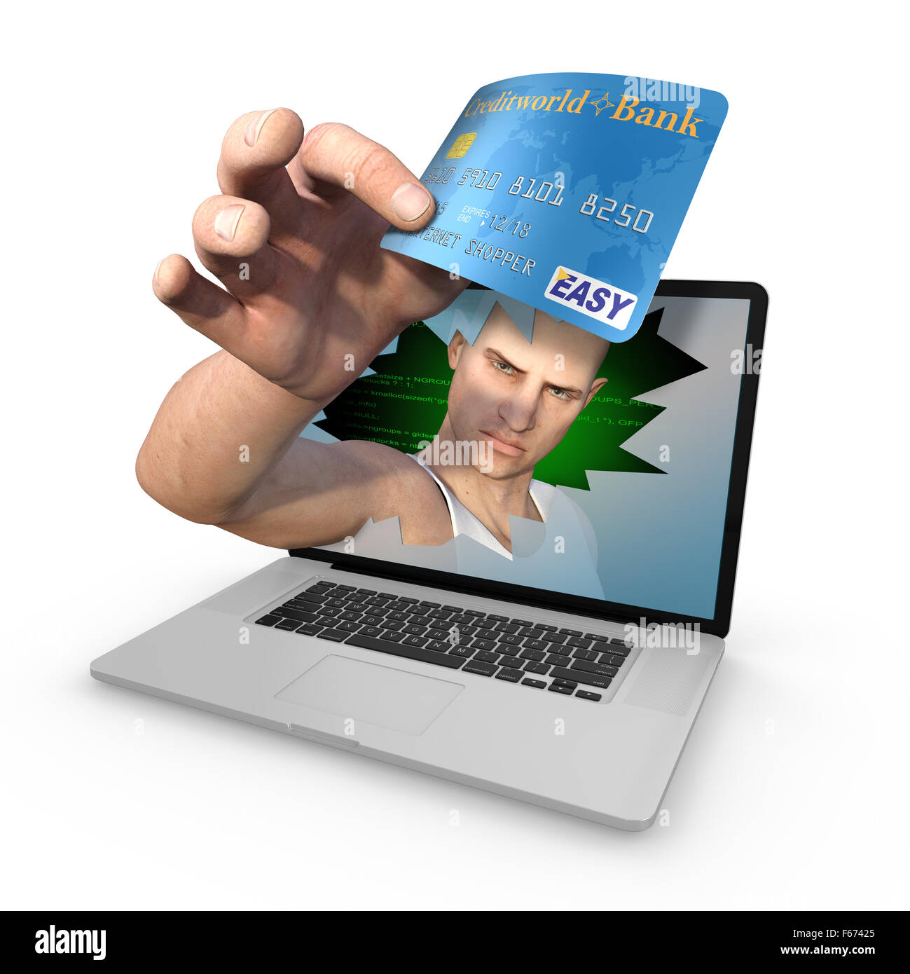 Come out of laptop screen hi-res stock photography and images - Alamy