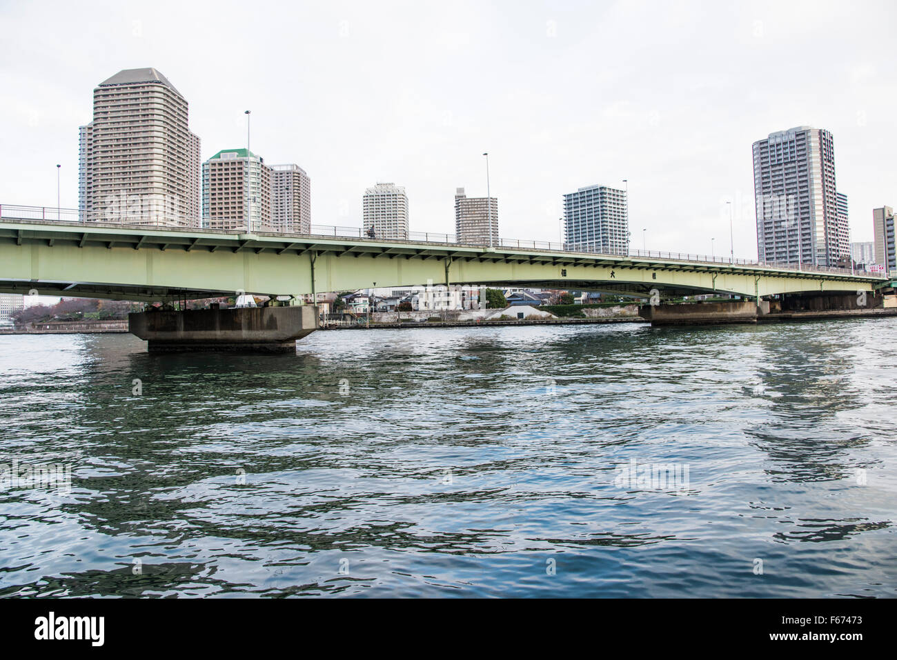 Tsukudaohashi Bridge,Sumida River,Chuo-Ku,Tokyo,Japan Stock Photo - Alamy