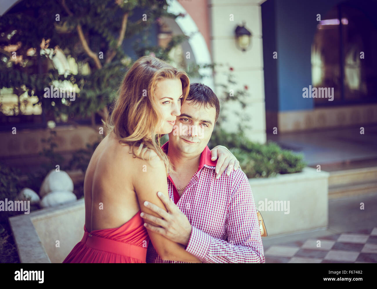 posing enamored couple Stock Photo - Alamy