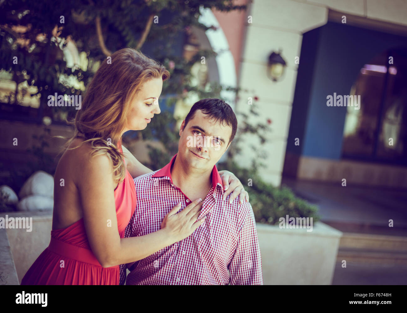 posing enamored couple Stock Photo - Alamy