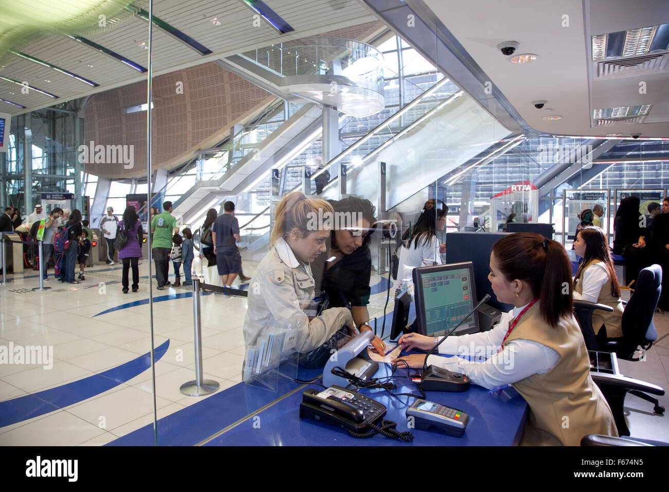 Ticket office staff dubai metro hi-res stock photography and images - Alamy
