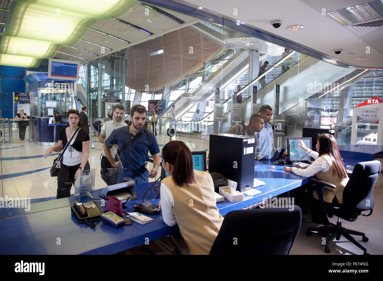 Ticket office staff dubai metro hi-res stock photography and images - Alamy