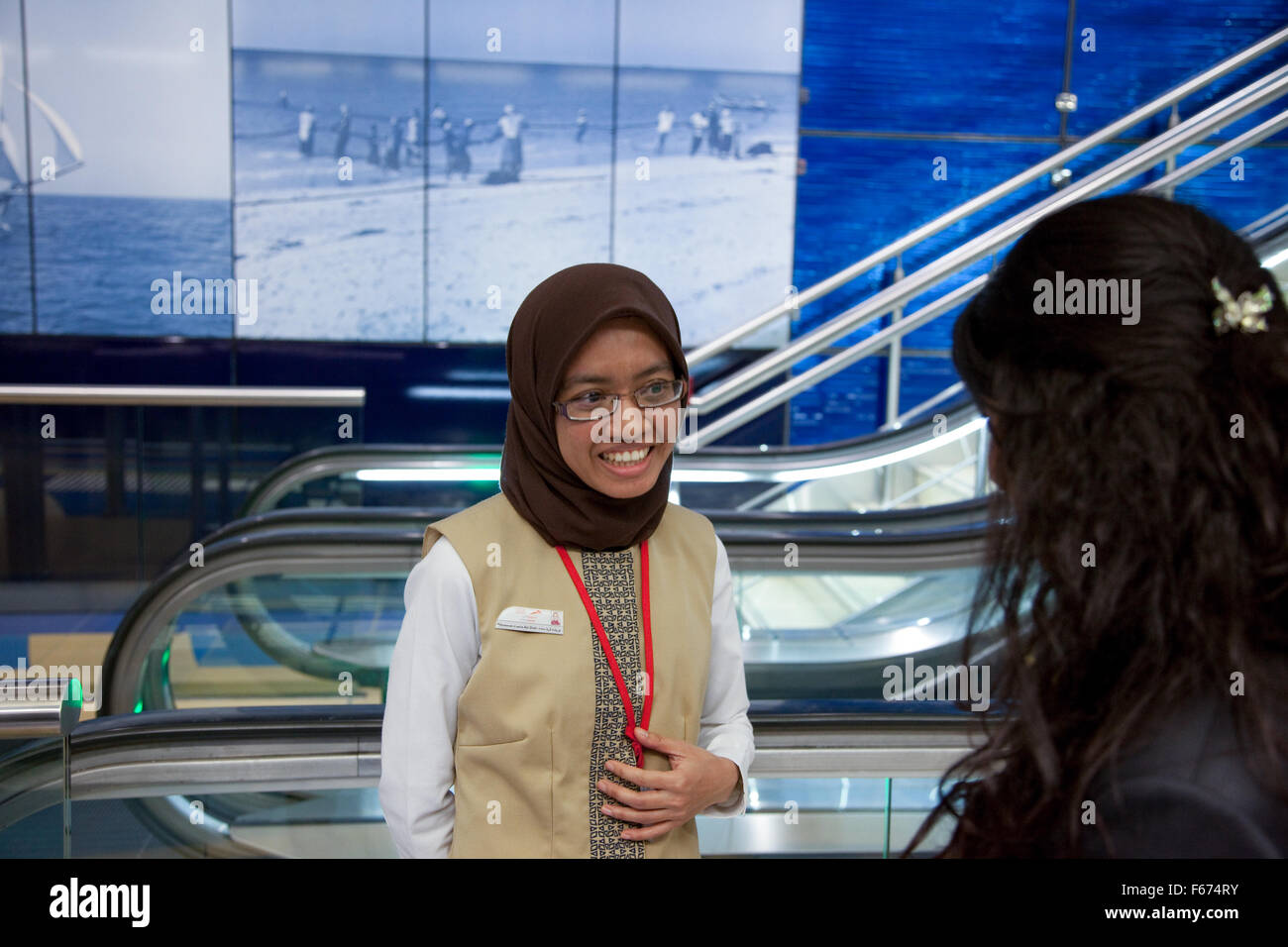 Station Staff on the Dubai Metro Stock Photo - Alamy