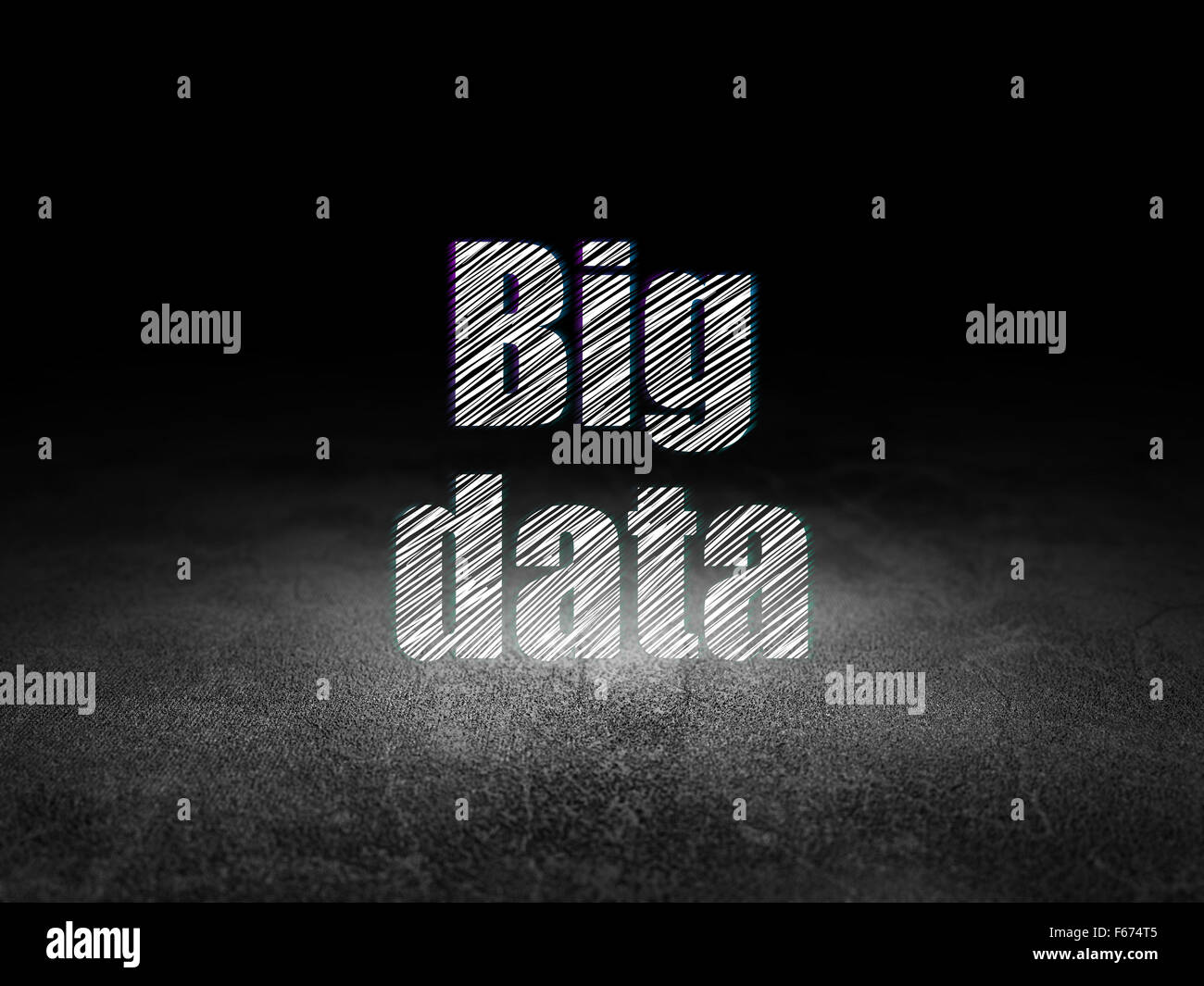 Information concept: Big Data in grunge dark room Stock Photo - Alamy