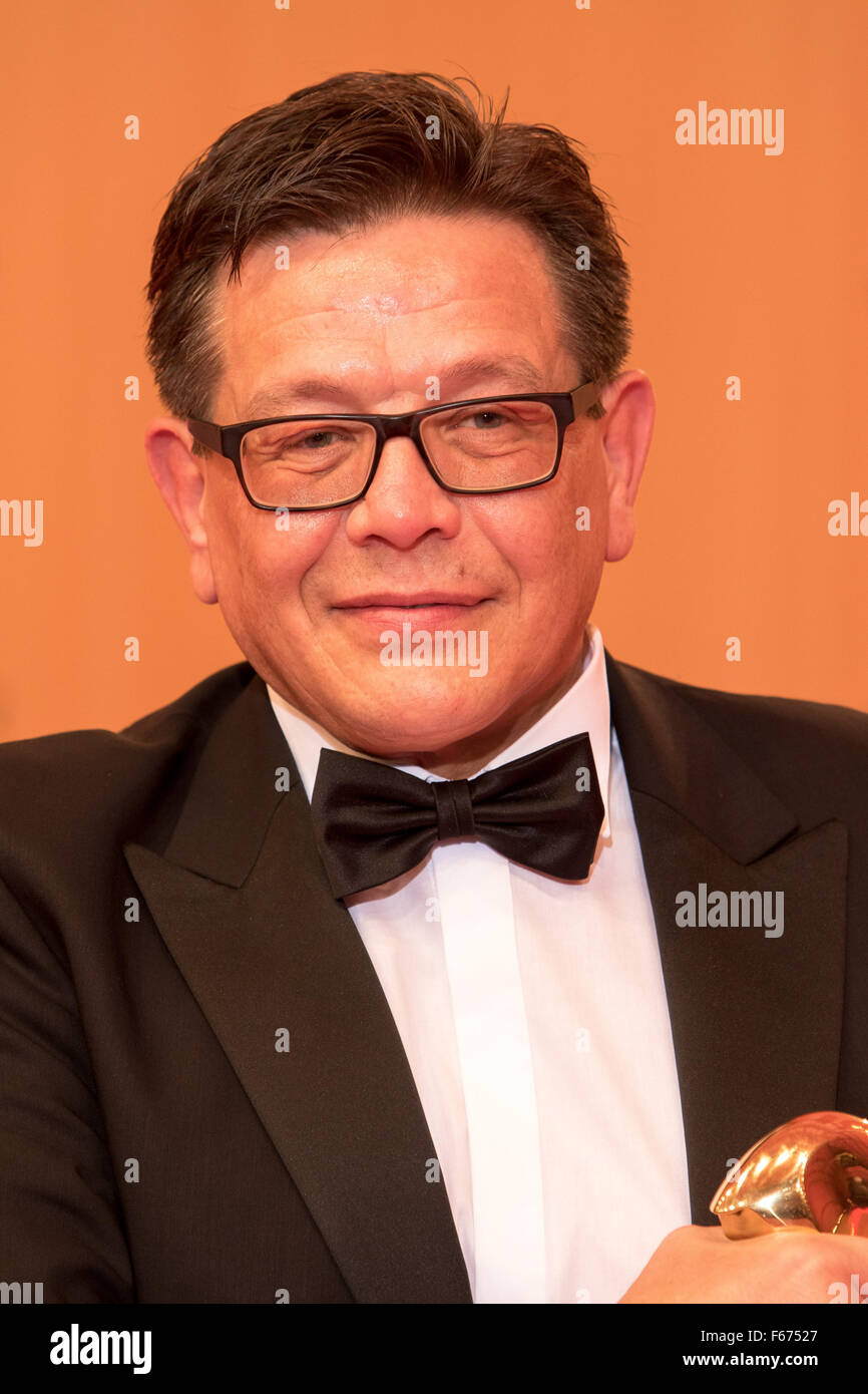 Thomas Jansen poses at the winners board during the Bambi Awards 2015 ...