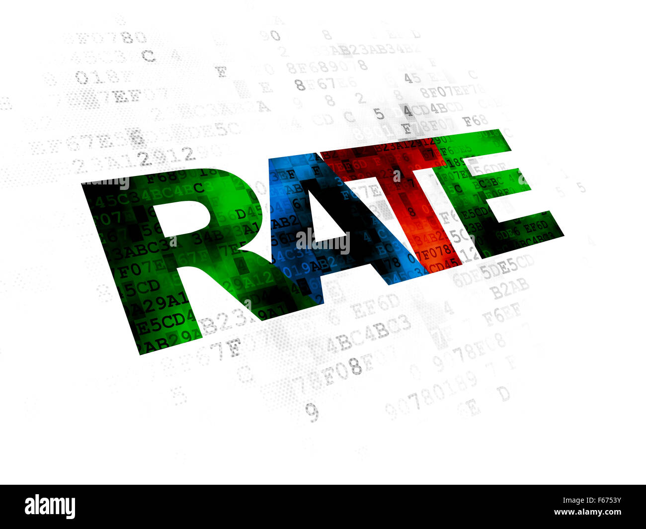 Money concept: Rate on Digital background Stock Photo - Alamy