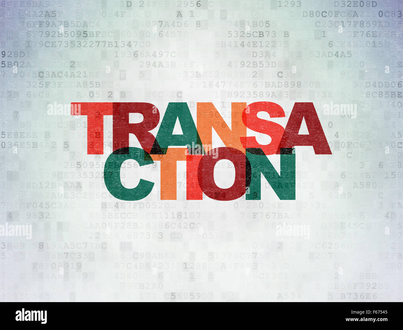 Banking concept: Transaction on Digital Paper background Stock Photo ...