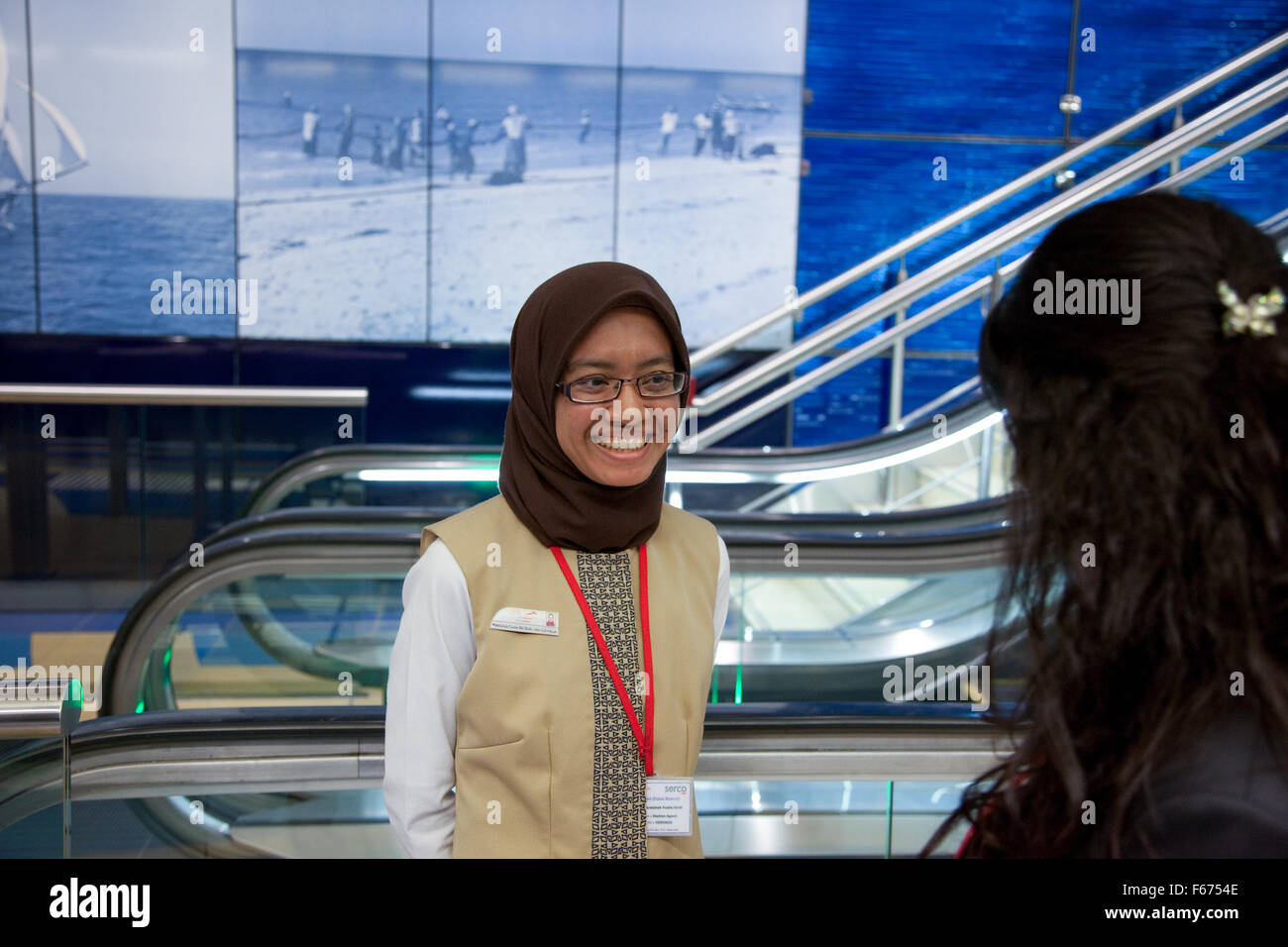 Station Staff on the Dubai Metro Stock Photo - Alamy