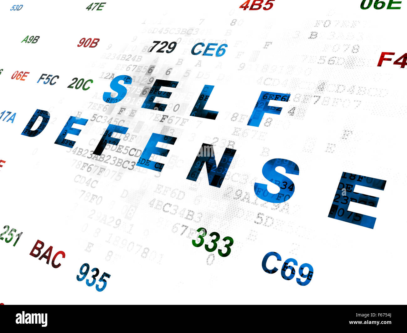 Protection concept: Self Defense on Digital background Stock Photo - Alamy