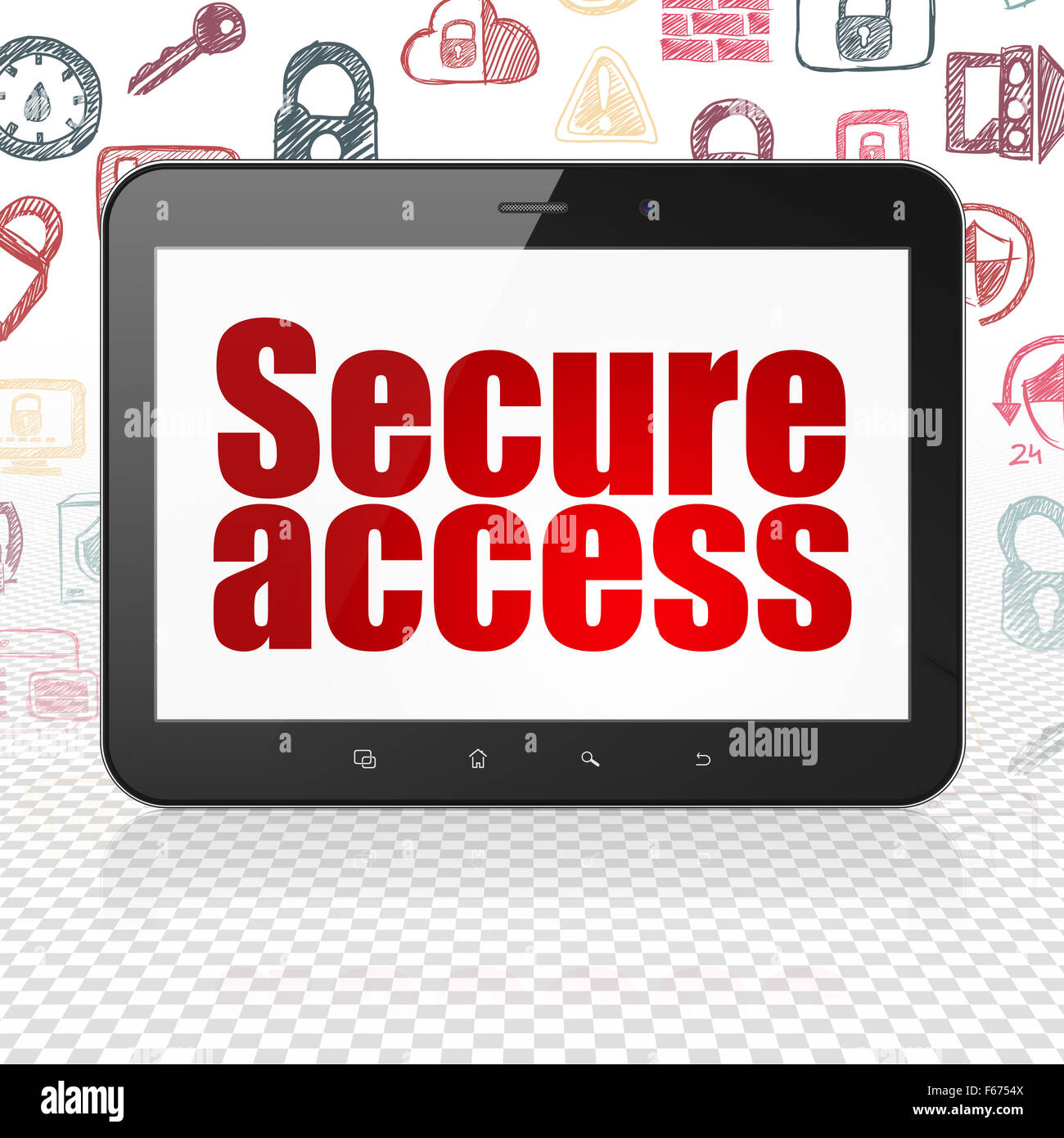 Security concept: Tablet Computer with Secure Access on display Stock ...