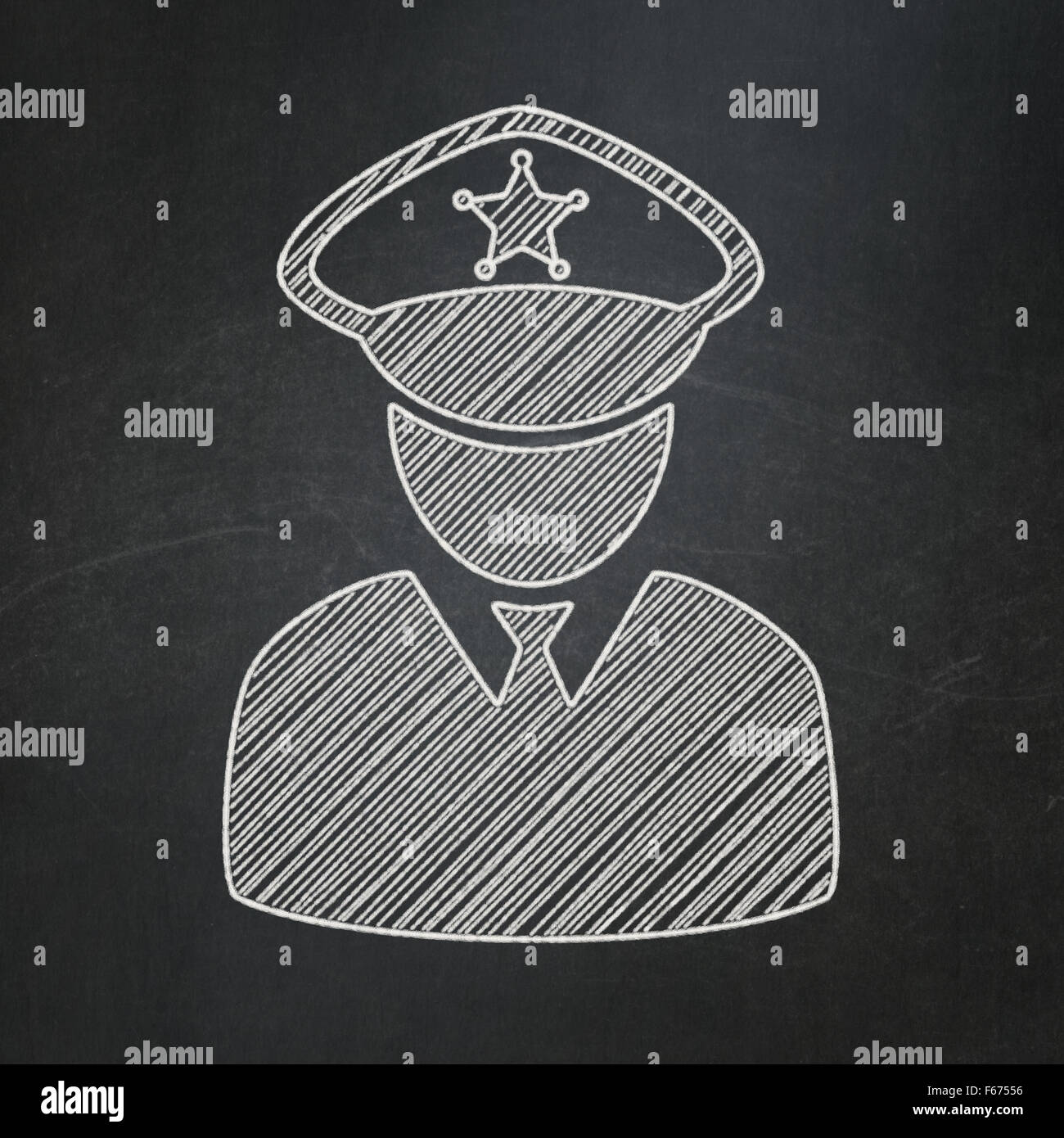 Safety concept: Police on chalkboard background Stock Photo - Alamy