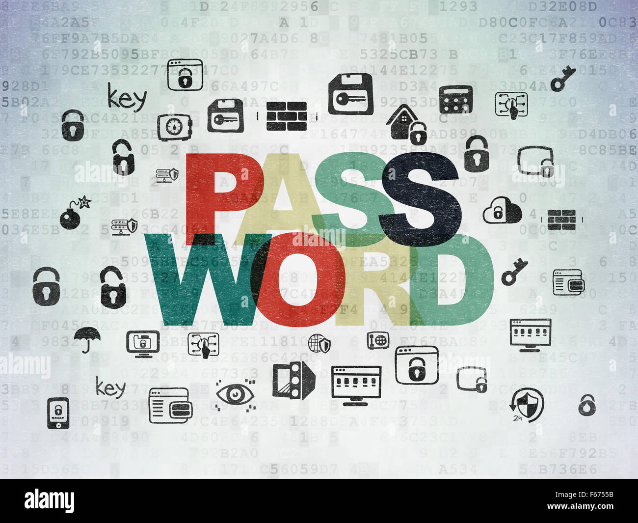 Privacy concept: Password on Digital Paper background Stock Photo - Alamy
