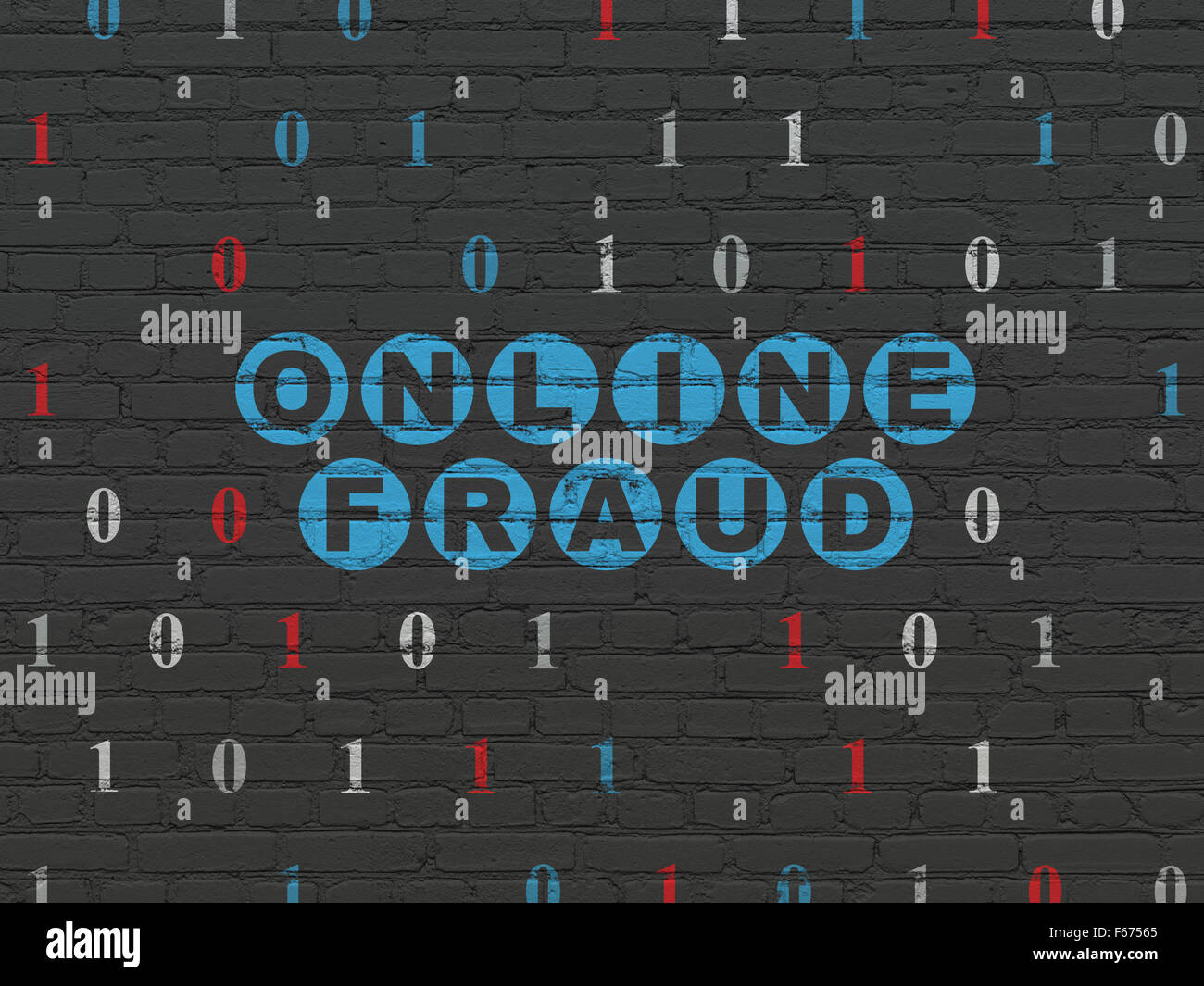 Protection concept: Online Fraud on wall background Stock Photo - Alamy
