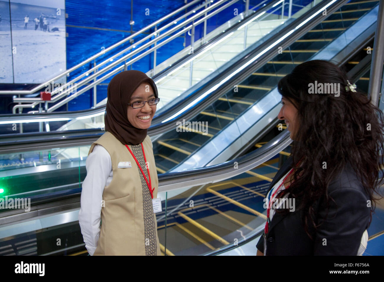Station Staff on the Dubai Metro Stock Photo - Alamy