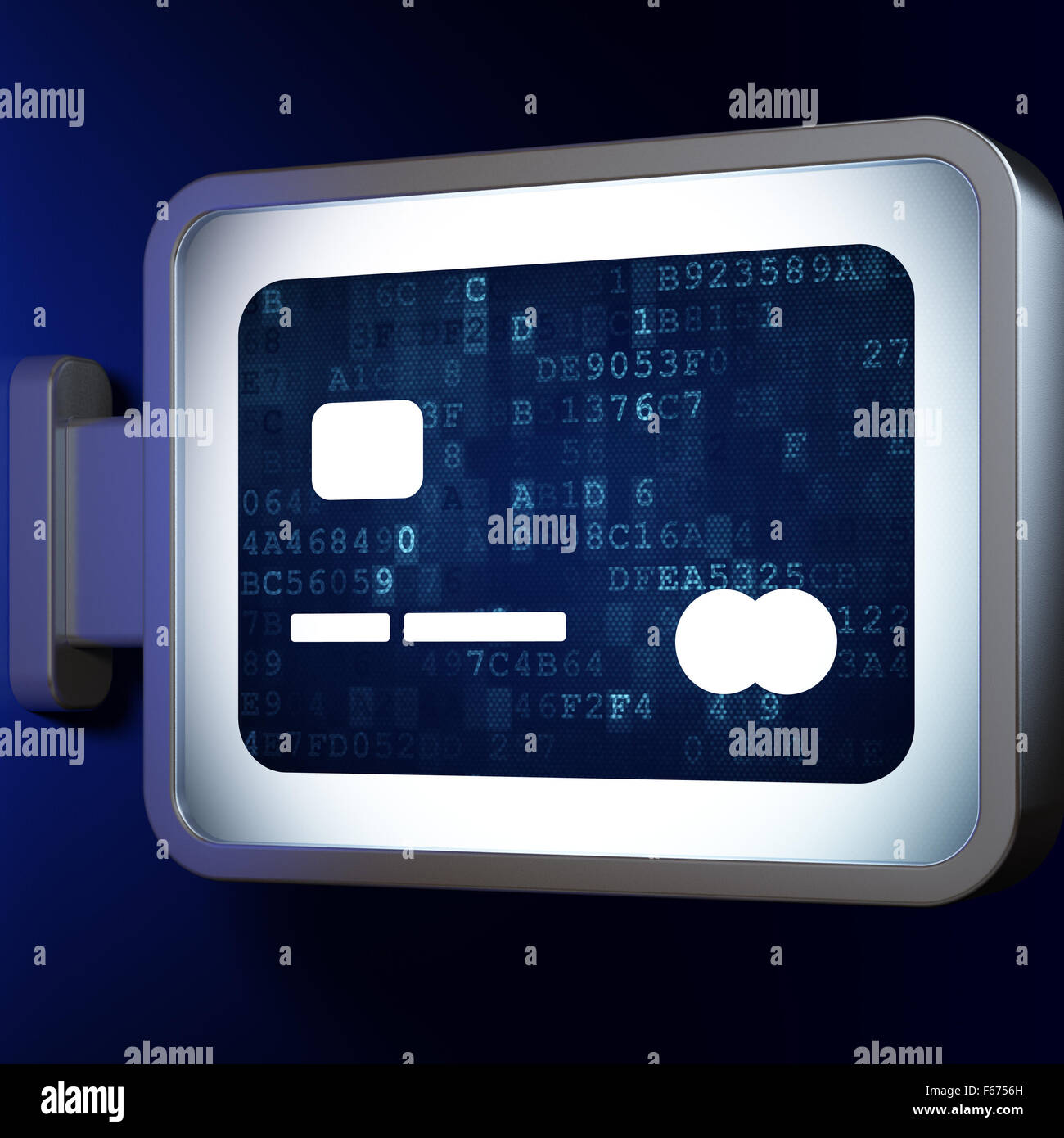 Finance concept: Credit Card on billboard background Stock Photo - Alamy