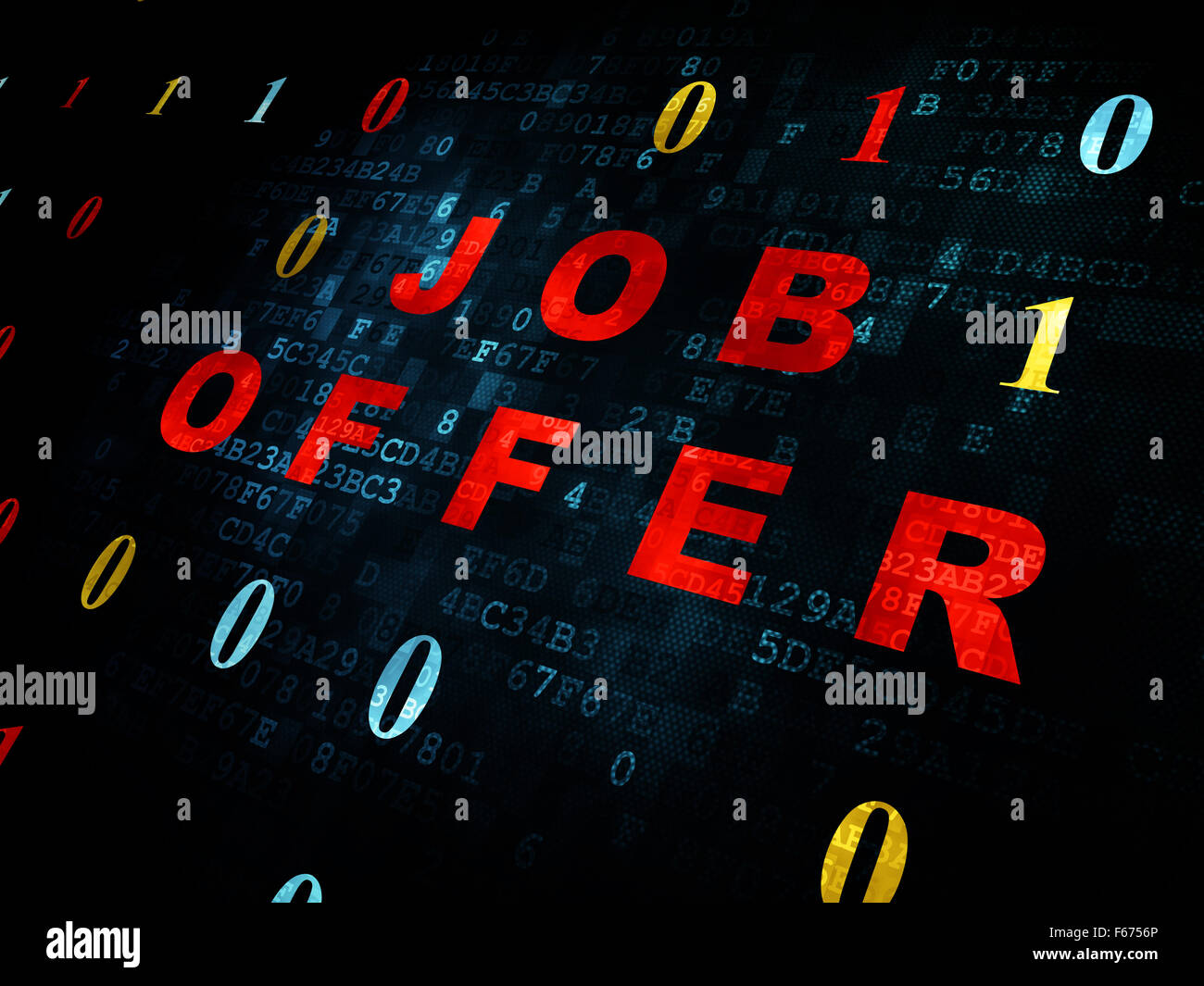 Finance concept: Job Offer on Digital background Stock Photo - Alamy