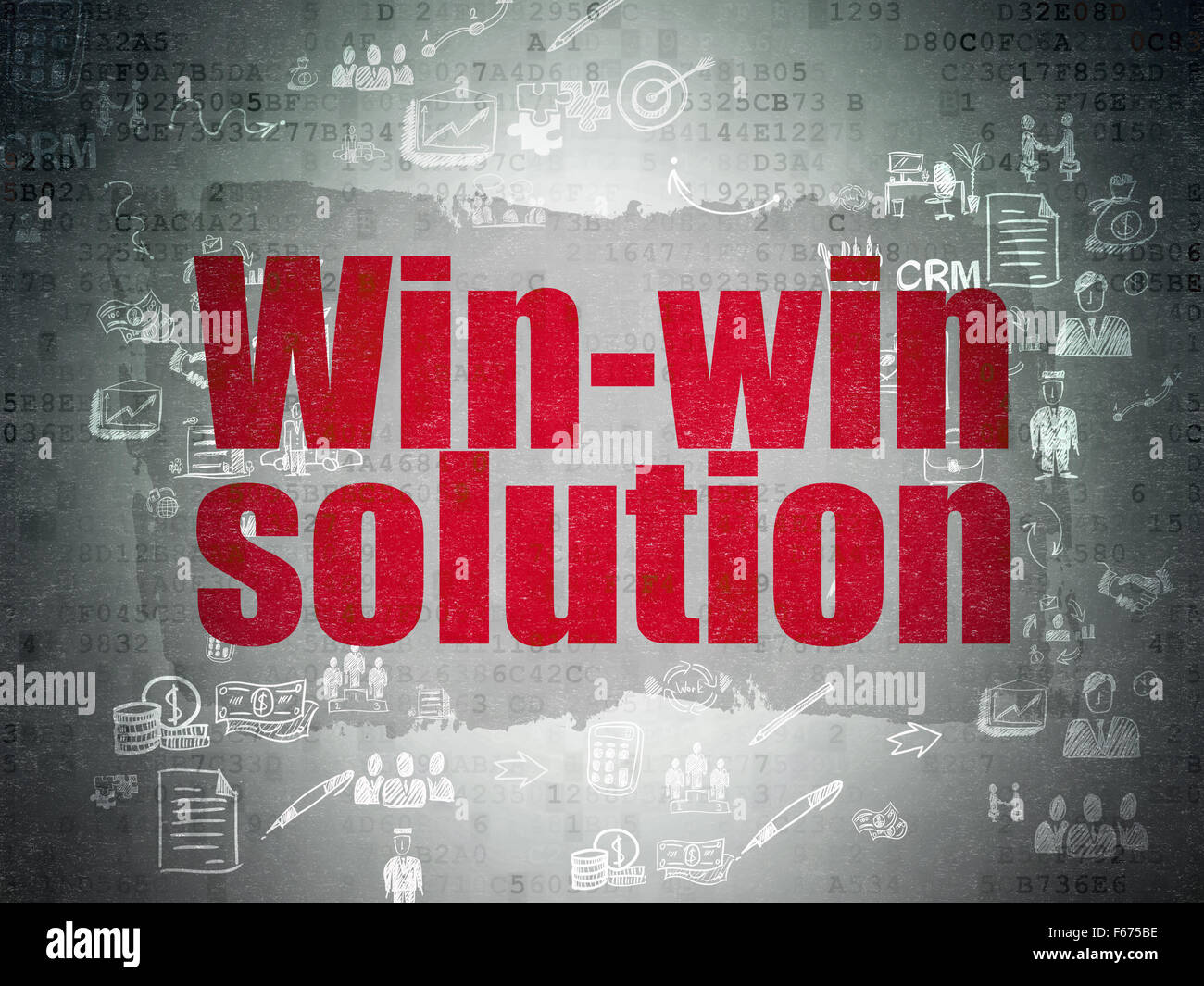 Finance concept: Win-win Solution on Digital Paper background Stock ...