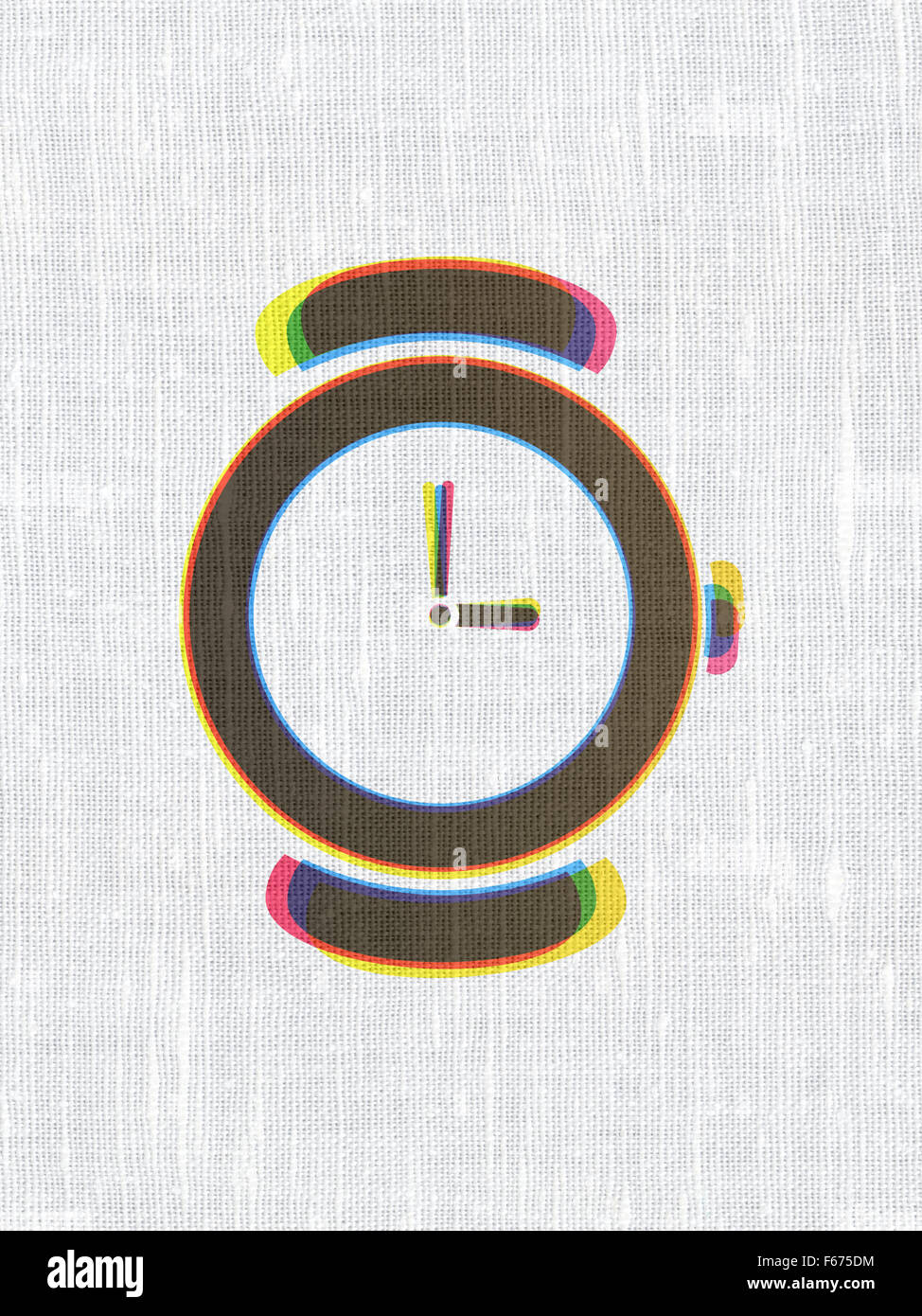 Time concept: Hand Watch on fabric texture background Stock Photo - Alamy