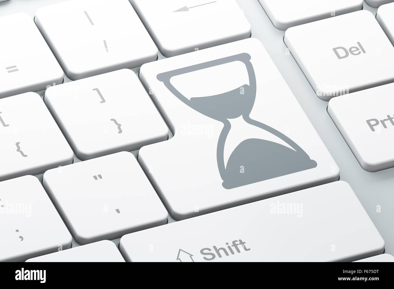 Timeline concept: Hourglass on computer keyboard background Stock Photo ...