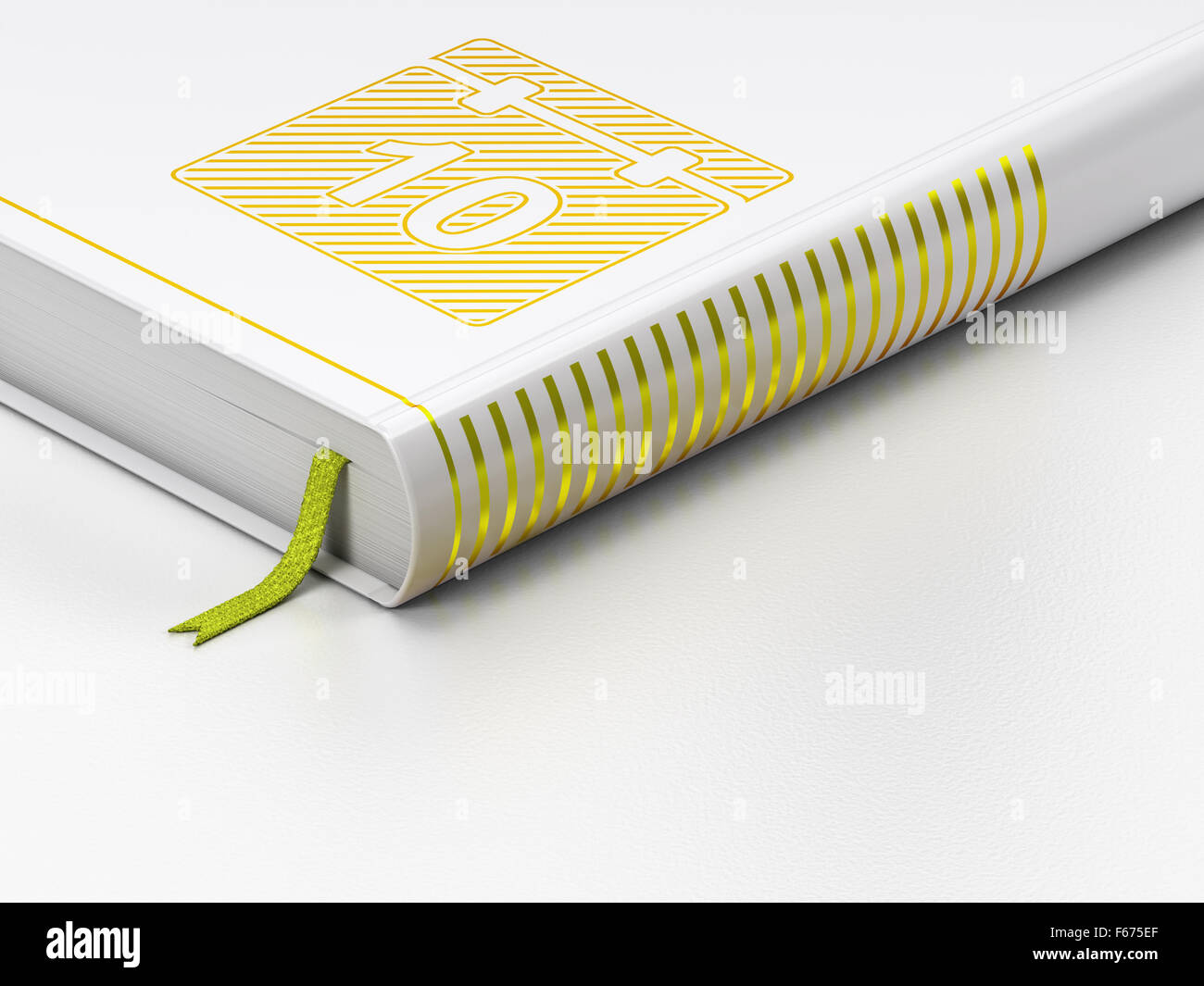 Timeline concept: closed book, Calendar on white background Stock Photo ...