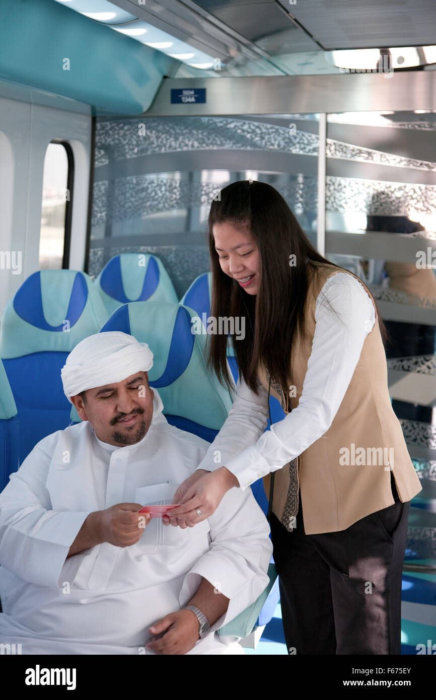 Station Staff on the Dubai Metro Stock Photo - Alamy