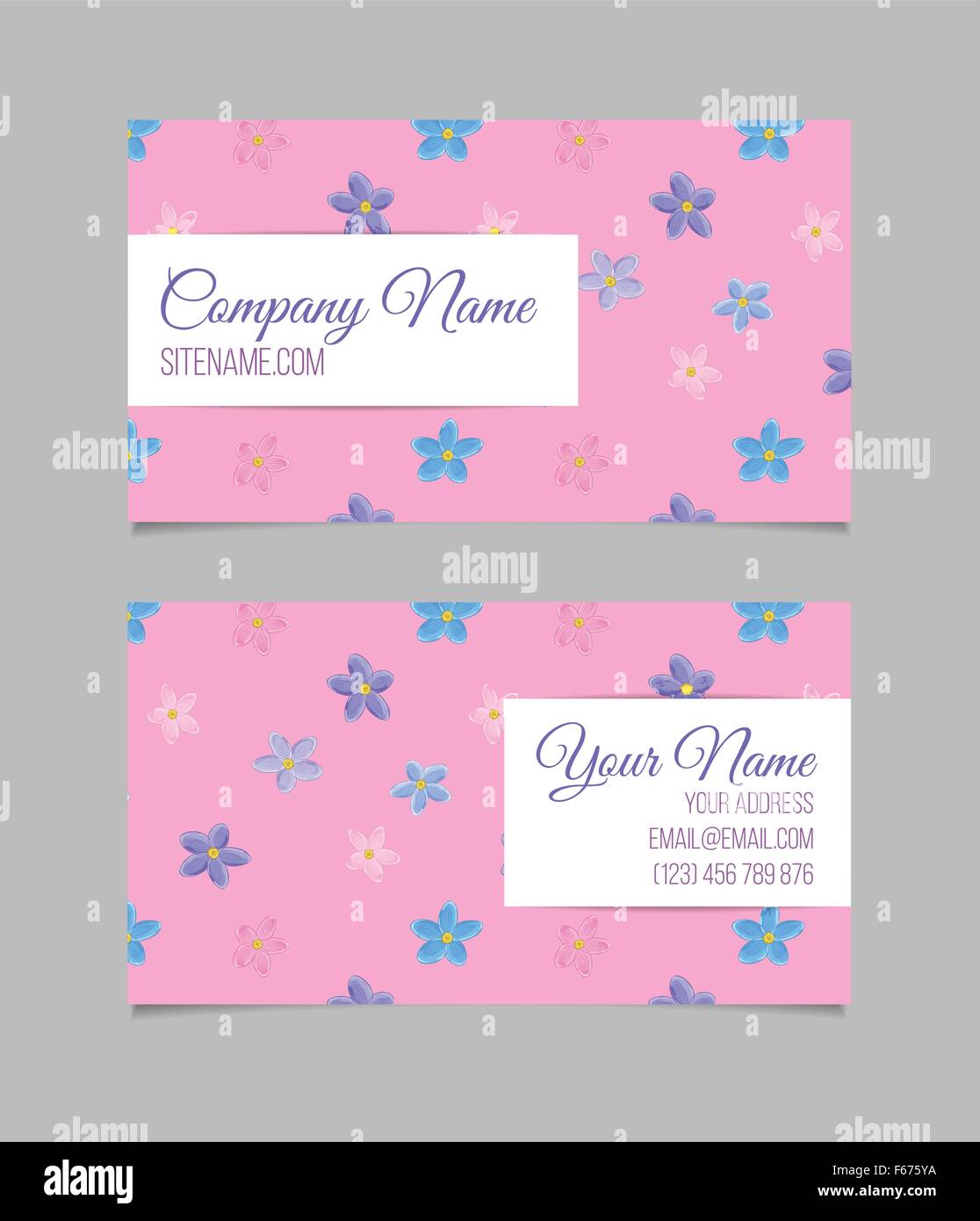 Floral card template Stock Vector Image & Art - Alamy