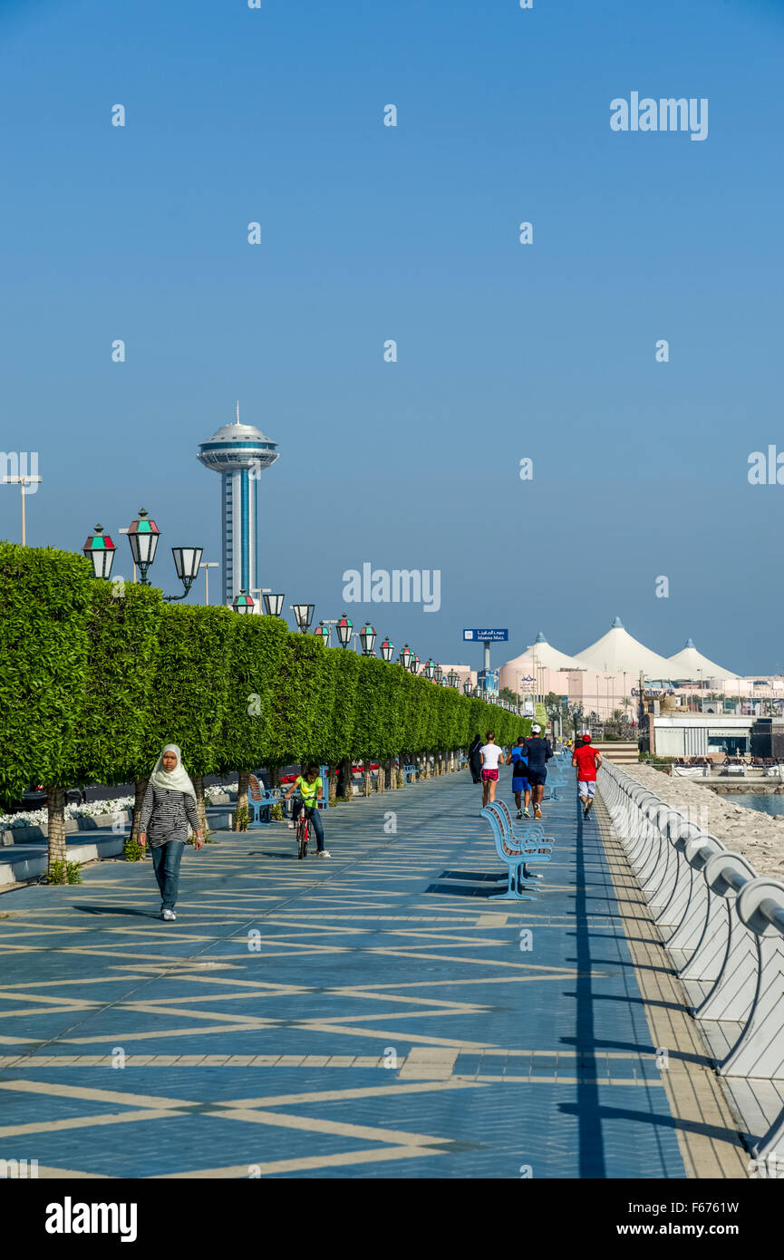Abu dhabi corniche promenade marina hi-res stock photography and images ...