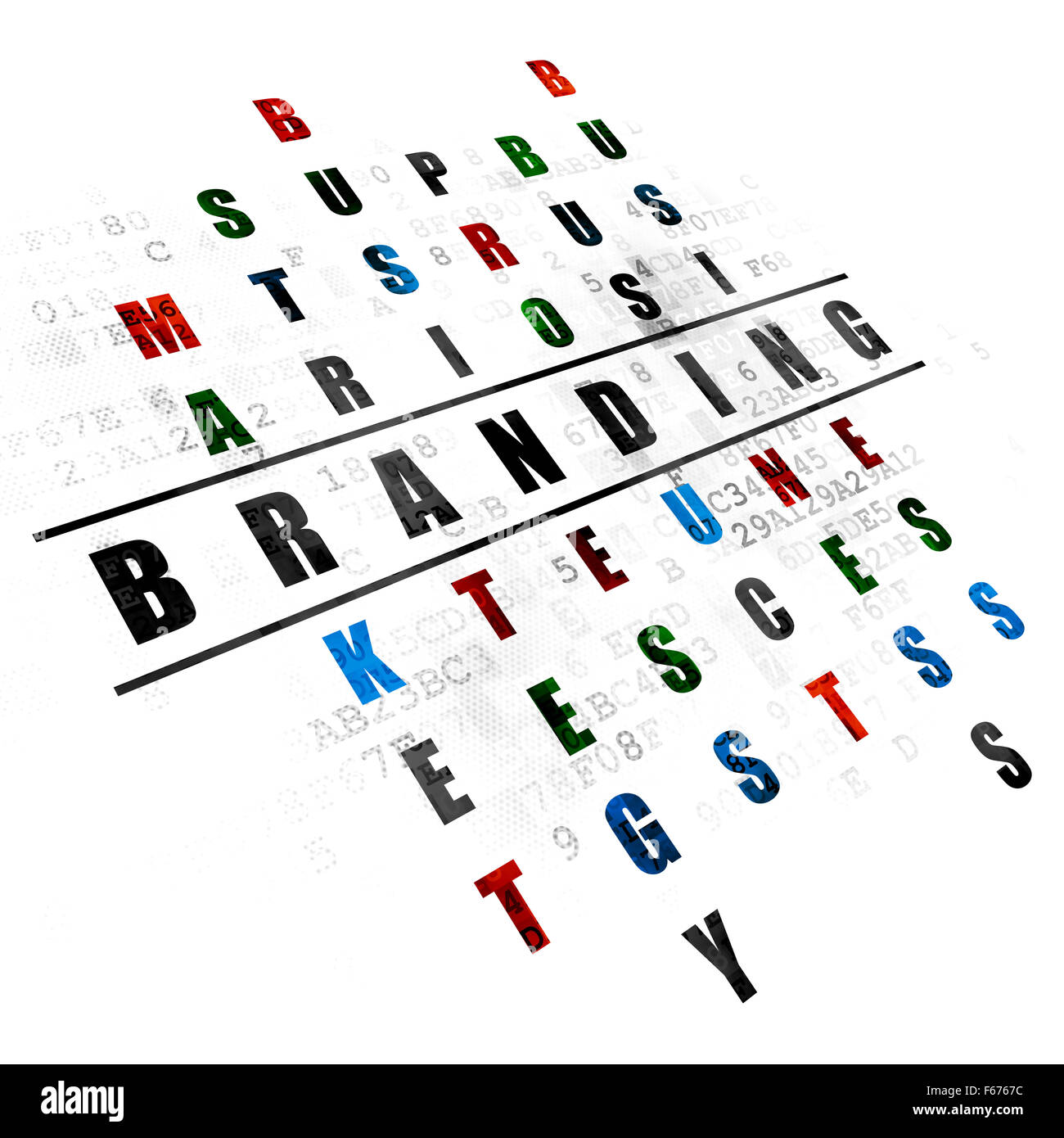 Marketing concept: Branding in Crossword Puzzle Stock Photo - Alamy