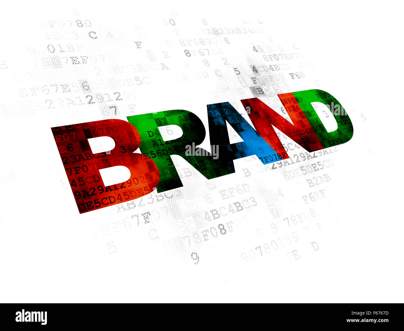 Advertising concept: Brand on Digital background Stock Photo - Alamy