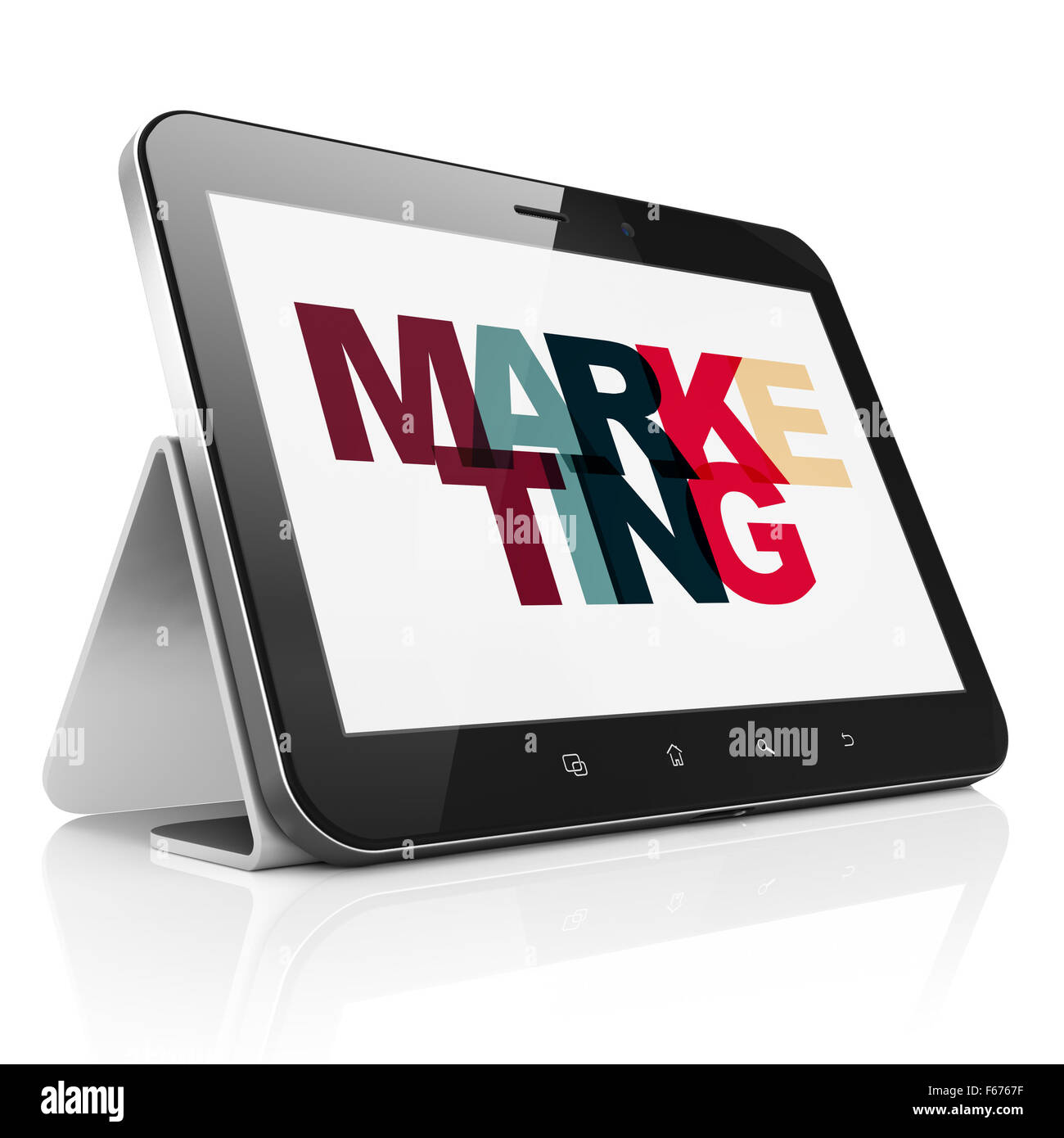 Advertising concept: Tablet Computer with Marketing on display Stock ...